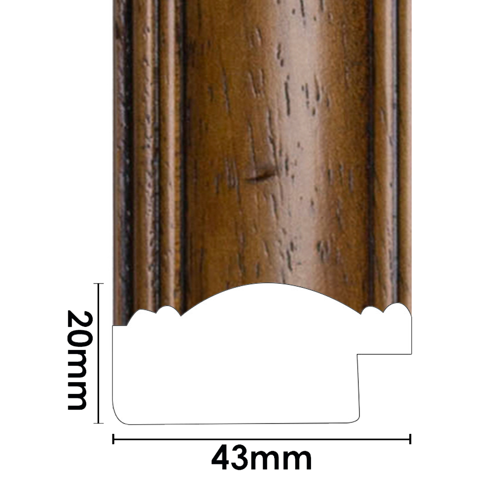 35 mm Base Sapele Stain Wood Frame Moulding